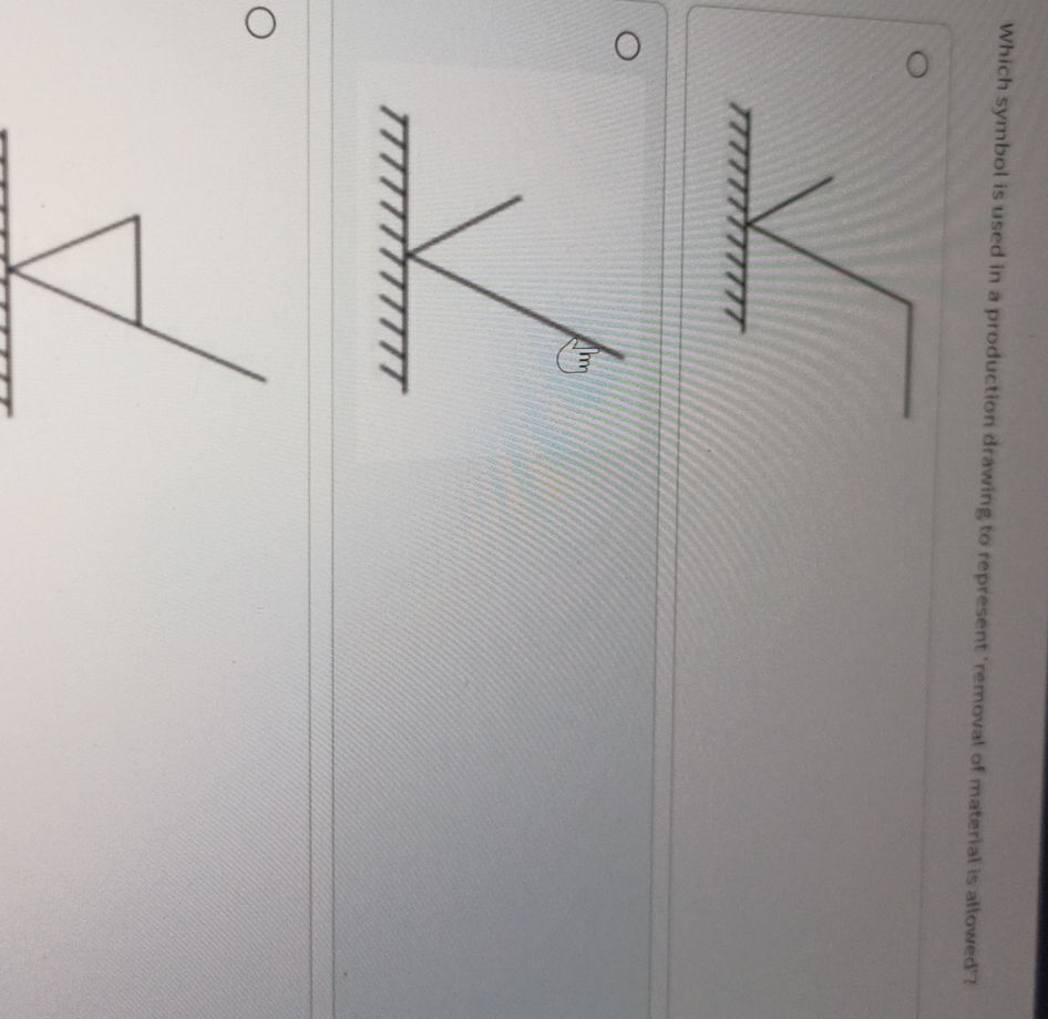 Which symbol is used in a production drawing | StudyX