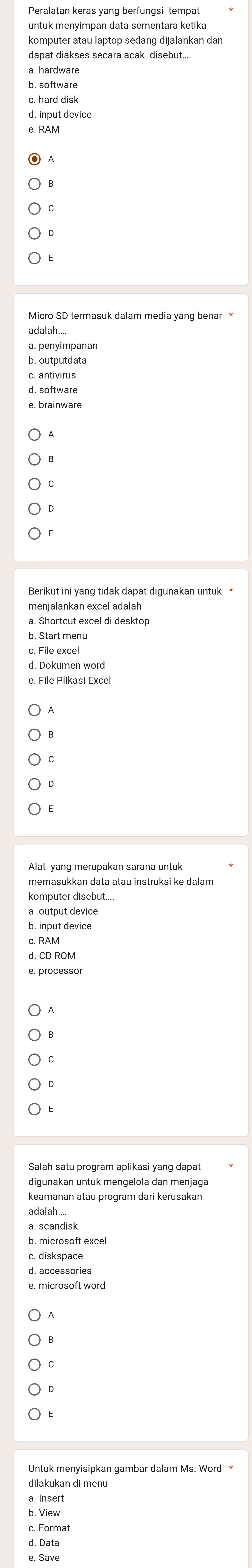 Peralatan keras yang berfungsi tempat untuk | StudyX
