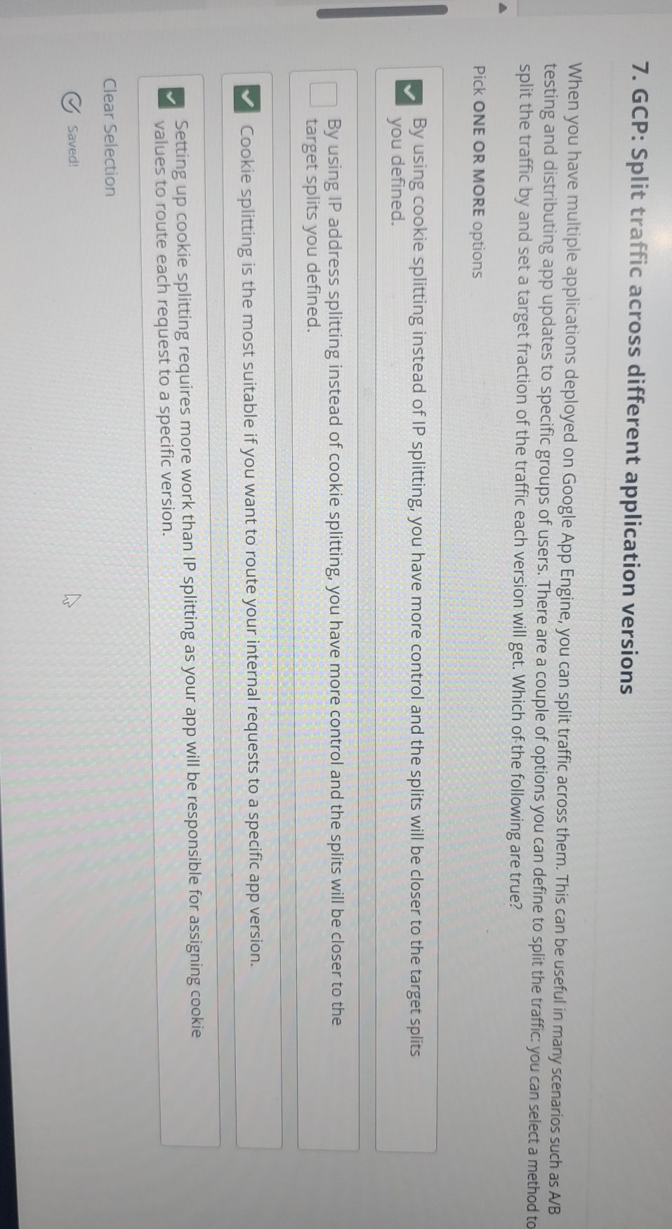 7. GCP: Split traffic across different | StudyX
