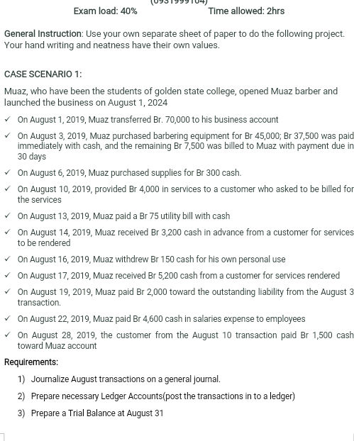 General Instruction: Use your own separate | StudyX