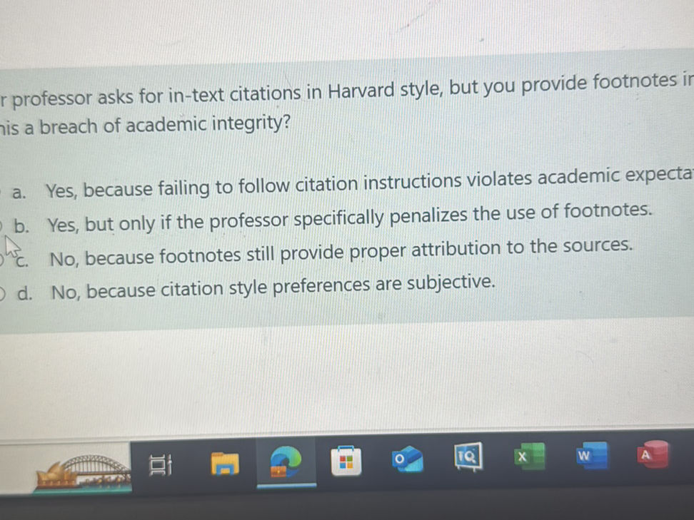 Your professor asks for in-text citations in