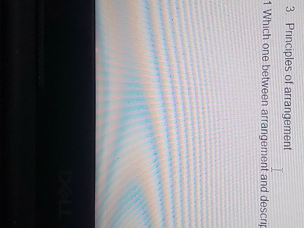 3. Principles of arrangement 1 Which one | StudyX