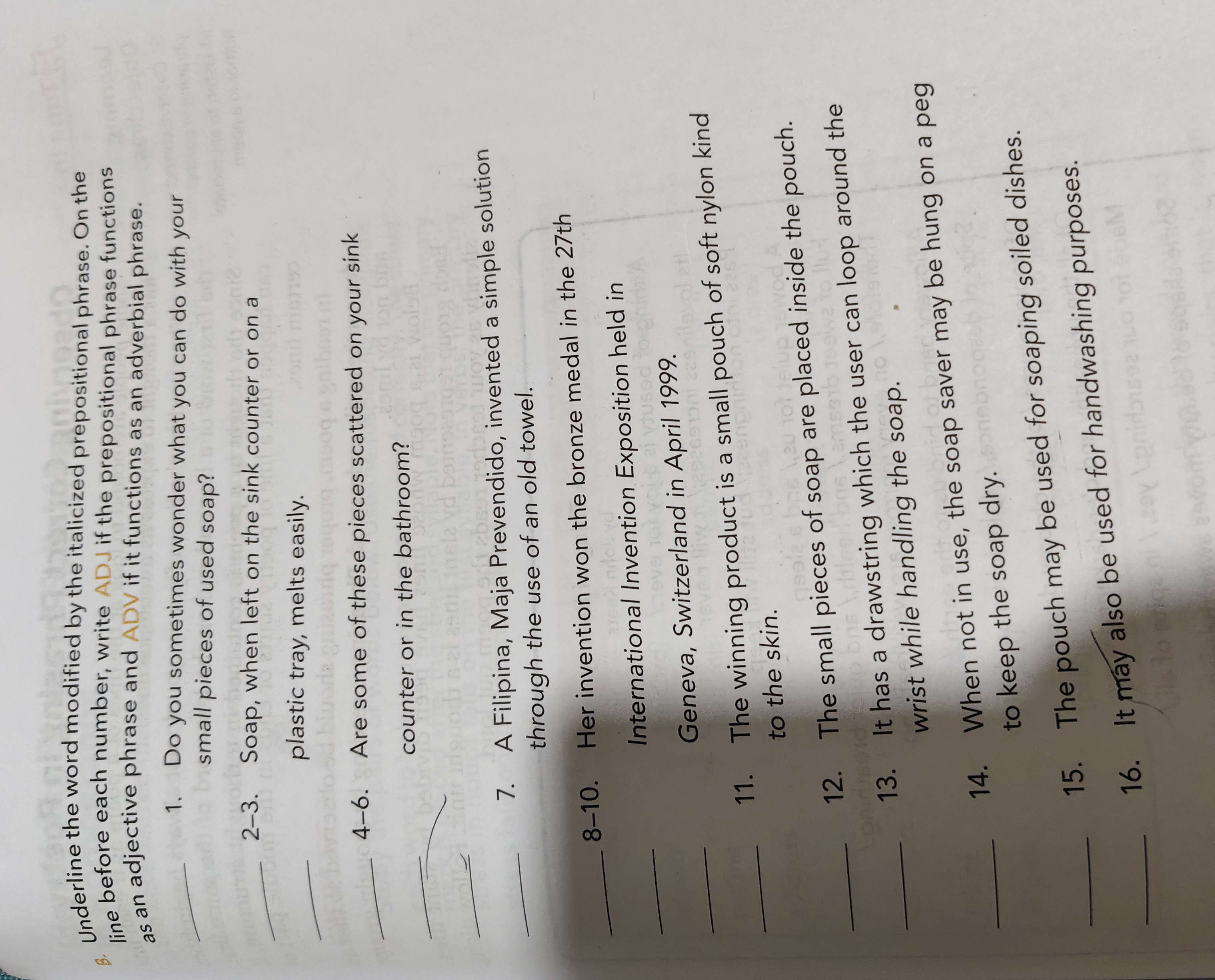 B. Underline the word modified by the | StudyX