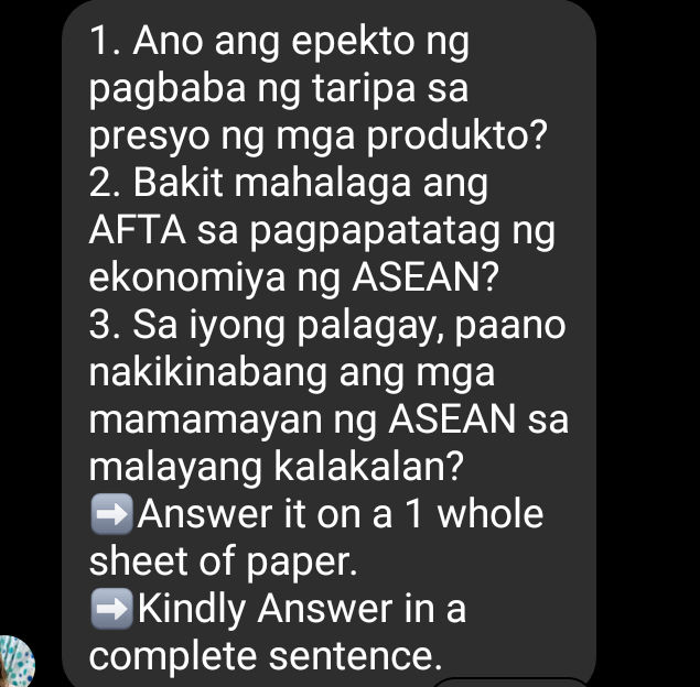 1. Ano ang epekto ng pagbaba ng taripa sa | StudyX