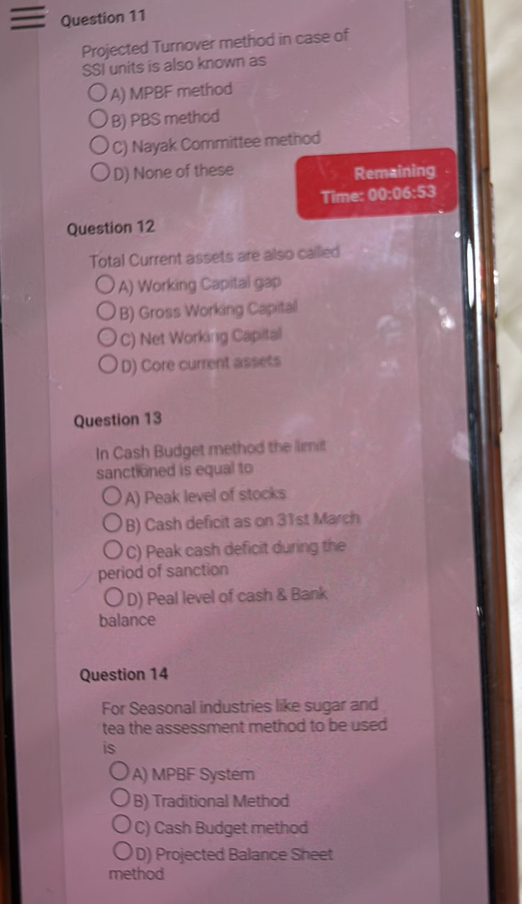 Question 11 Projected Turnover method in | StudyX