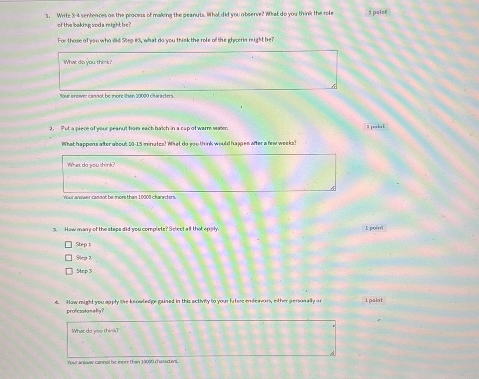 1. Write 3-4 sentences on the process of | StudyX