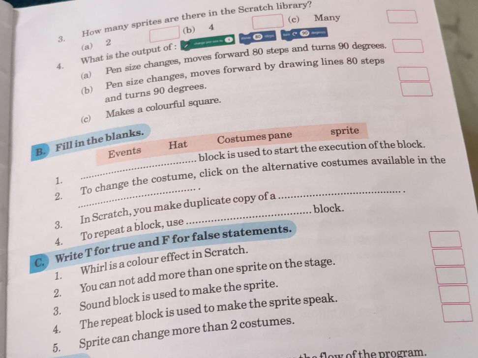 3. How many sprites are there in the Scratch | StudyX