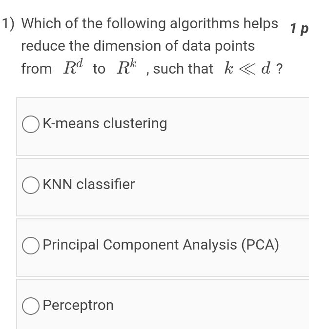 1) Which of the following algorithms helps | StudyX