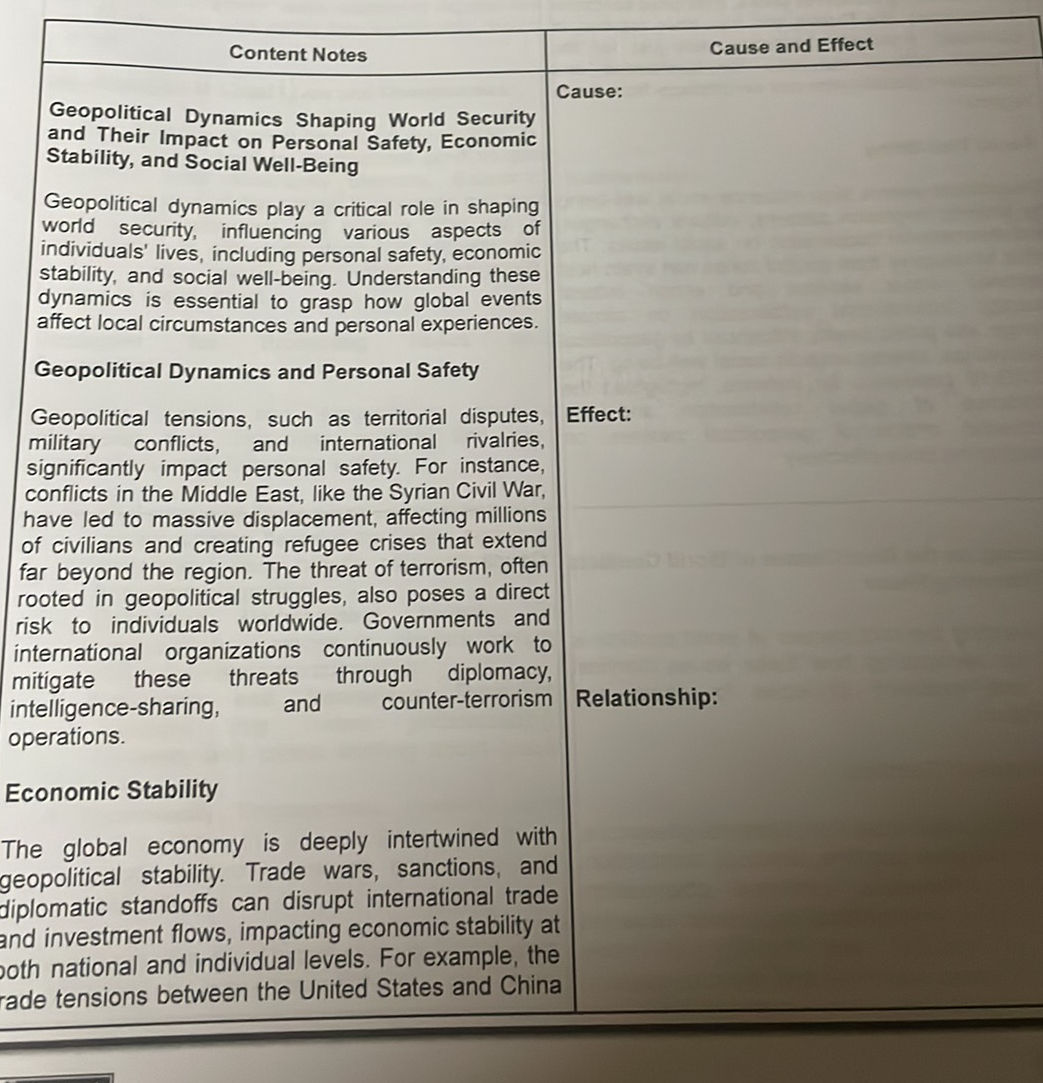 Cause and Effect Relationship | StudyX