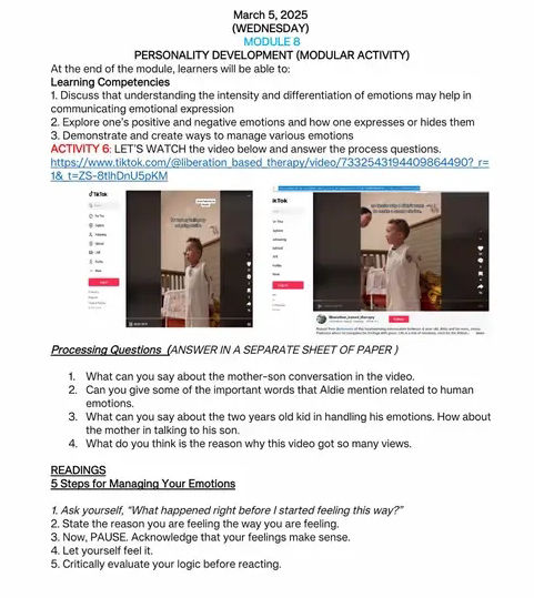 Processing Questions (ANSWER IN A SEPARATE | StudyX