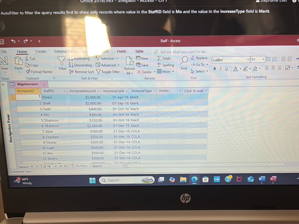AutoFilter to filter the query results first | StudyX