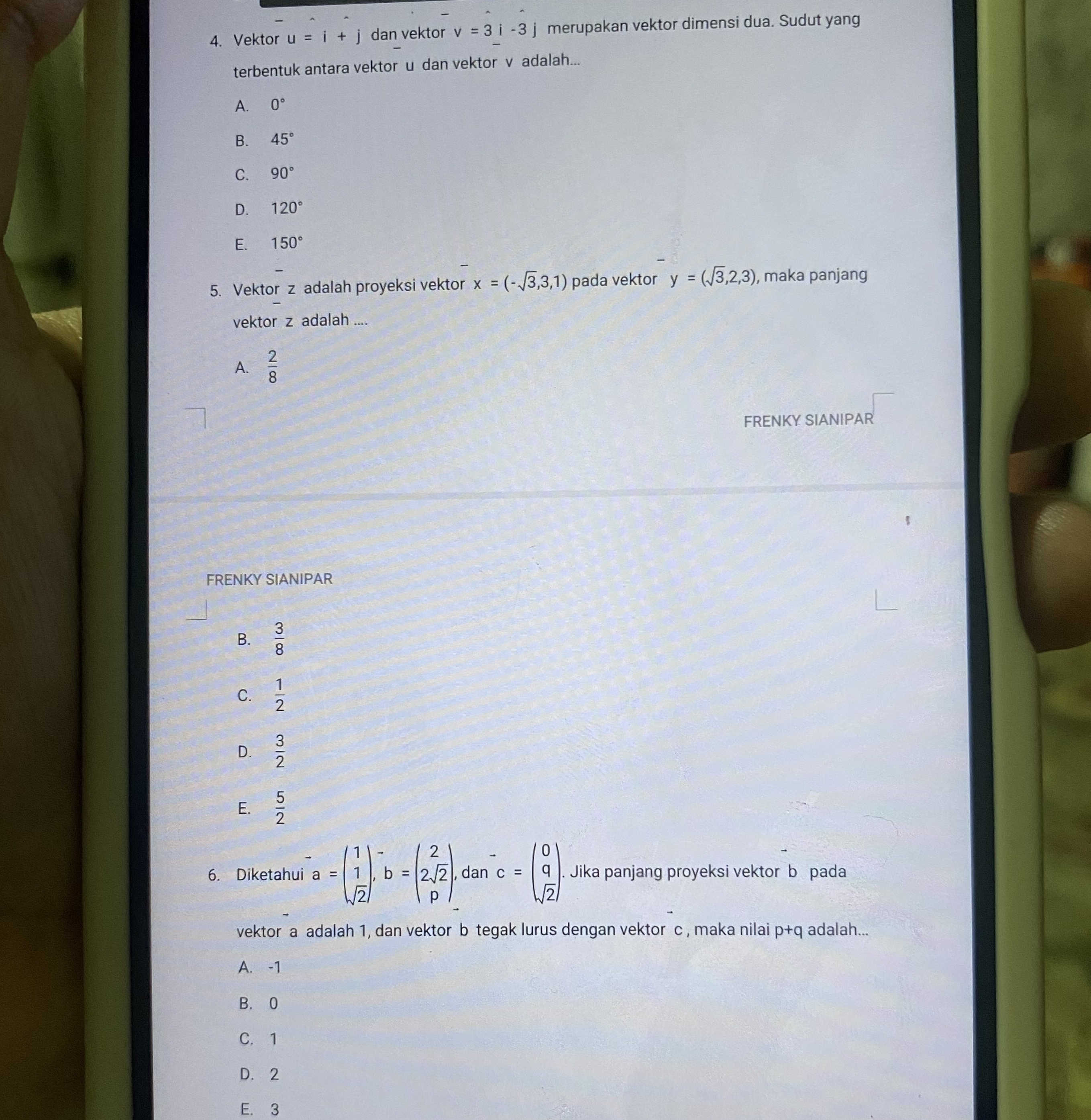 4. Vektor $u = i + j$ dan vektor $v = 3i - | StudyX