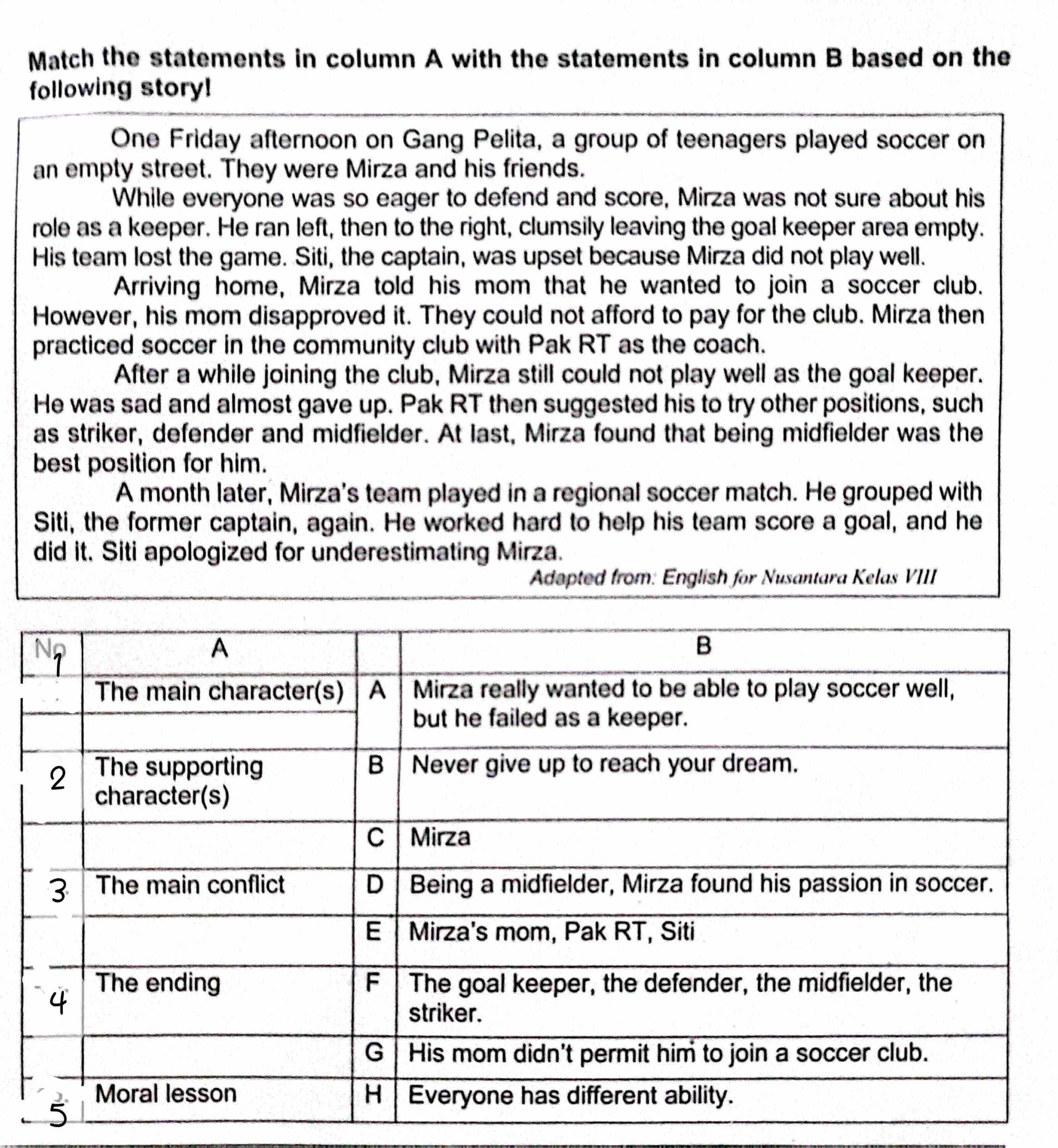 Match the statements in column A with the | StudyX