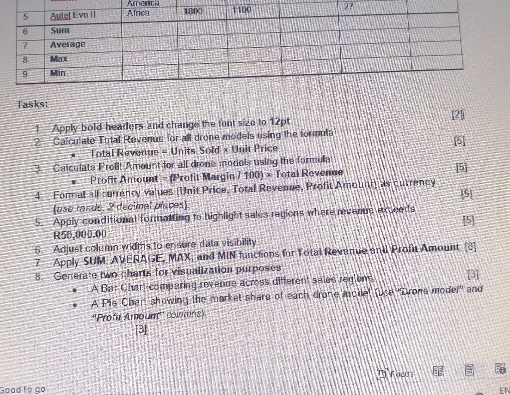 Tasks: 1. Apply bold headers and change the | StudyX