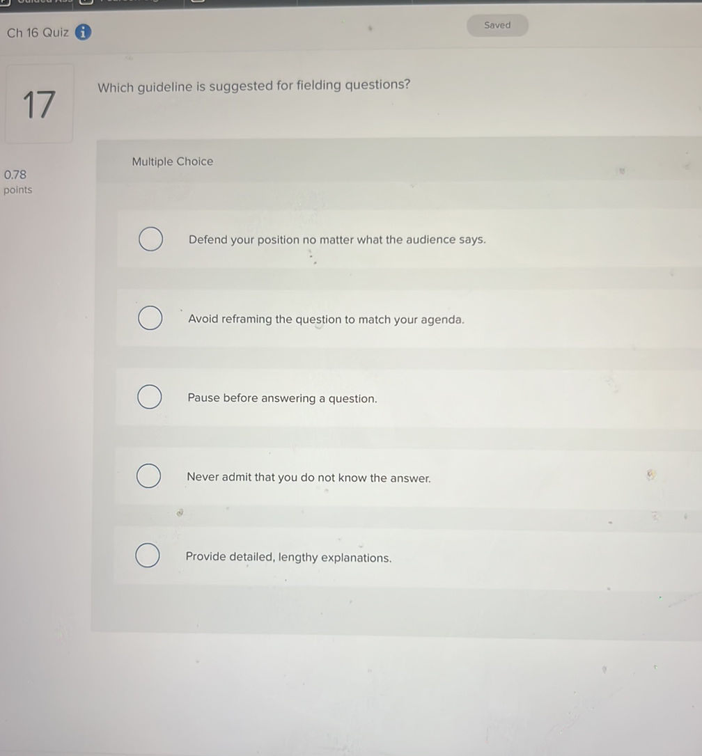 Which guideline is suggested for fielding | StudyX