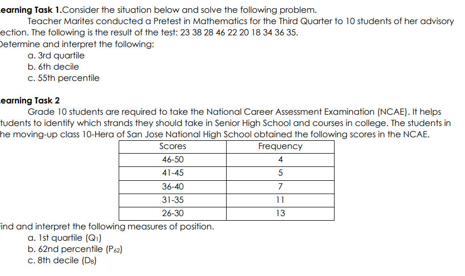 Learning Task 1. Consider the situation | StudyX