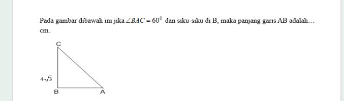 Pada gambar dibawah ini jika $ BAC = 60^o$ | StudyX