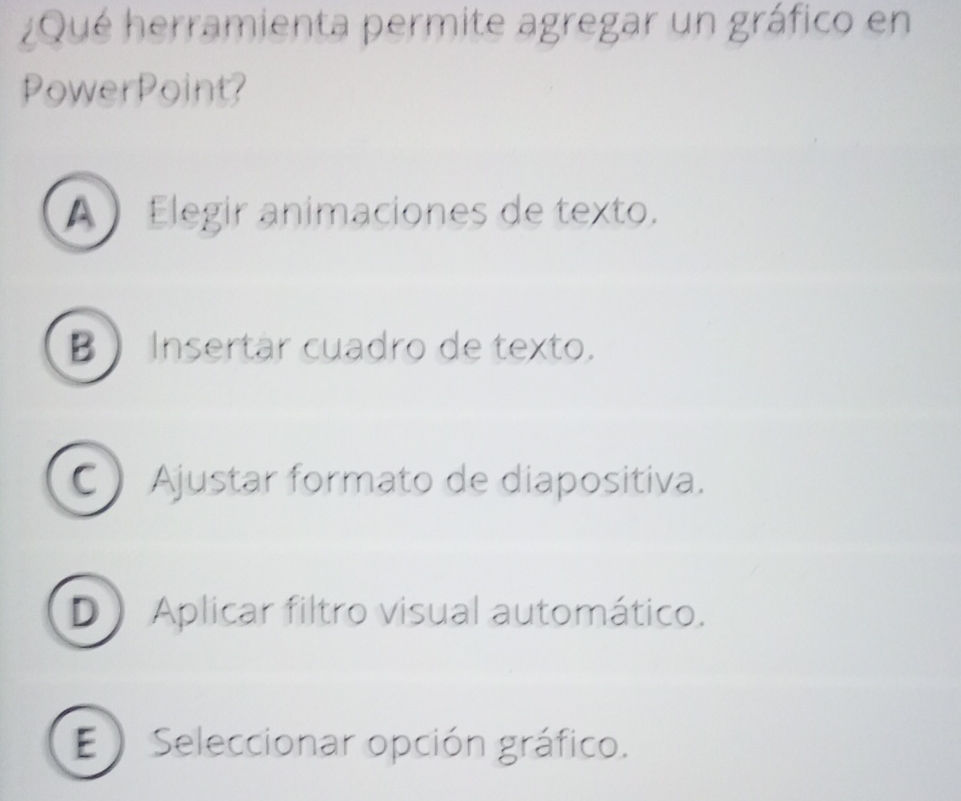 ¿Qué herramienta permite agregar un gráfico | StudyX
