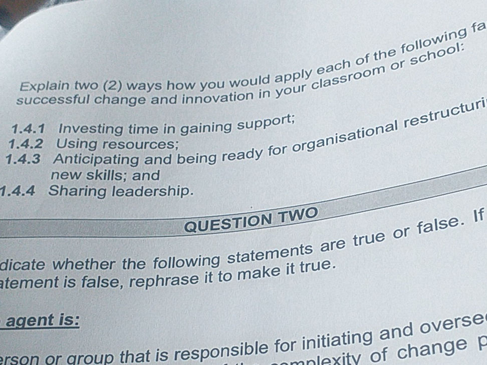 Explain two (2) ways how you would apply | StudyX