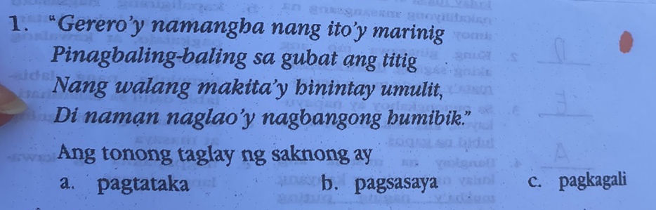 1. "Gerero'y namangha nang ito'y marinig | StudyX