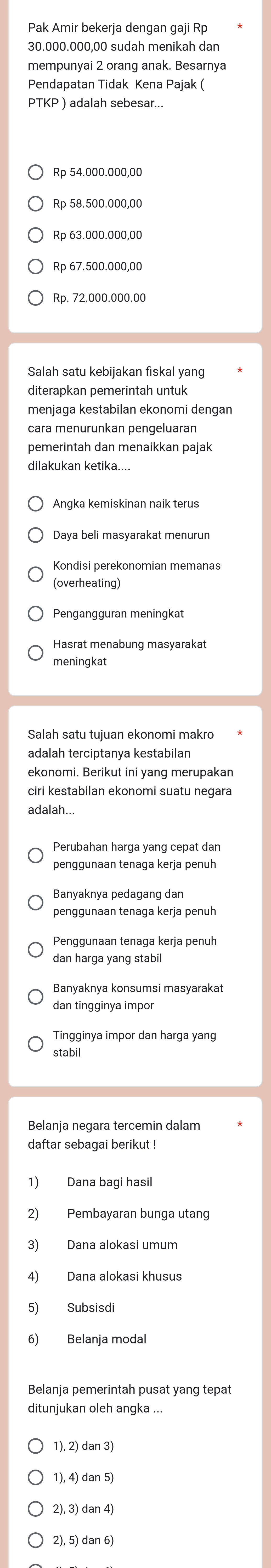 Pak Amir bekerja dengan gaji Rp | StudyX