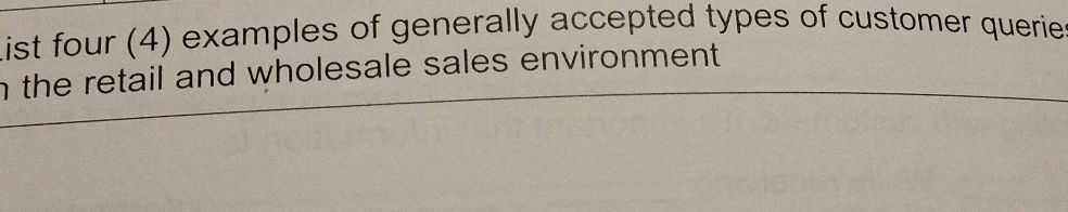 List four (4) examples of generally accepted | StudyX