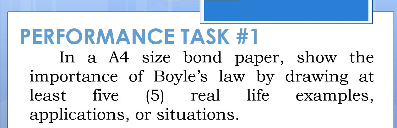 PERFORMANCE TASK #1 In a A4 size bond | StudyX