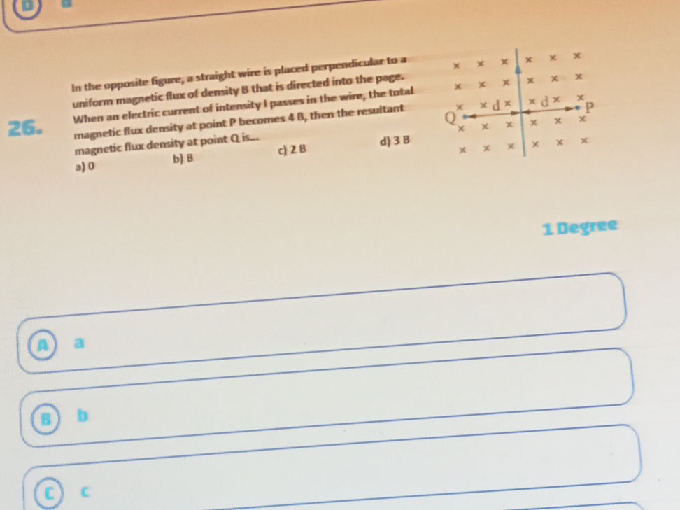 26. In the opposite figure, a straight wire | StudyX