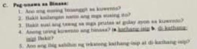 C. Pag-unawa sa Binas 1. Ano ang nangyari | StudyX