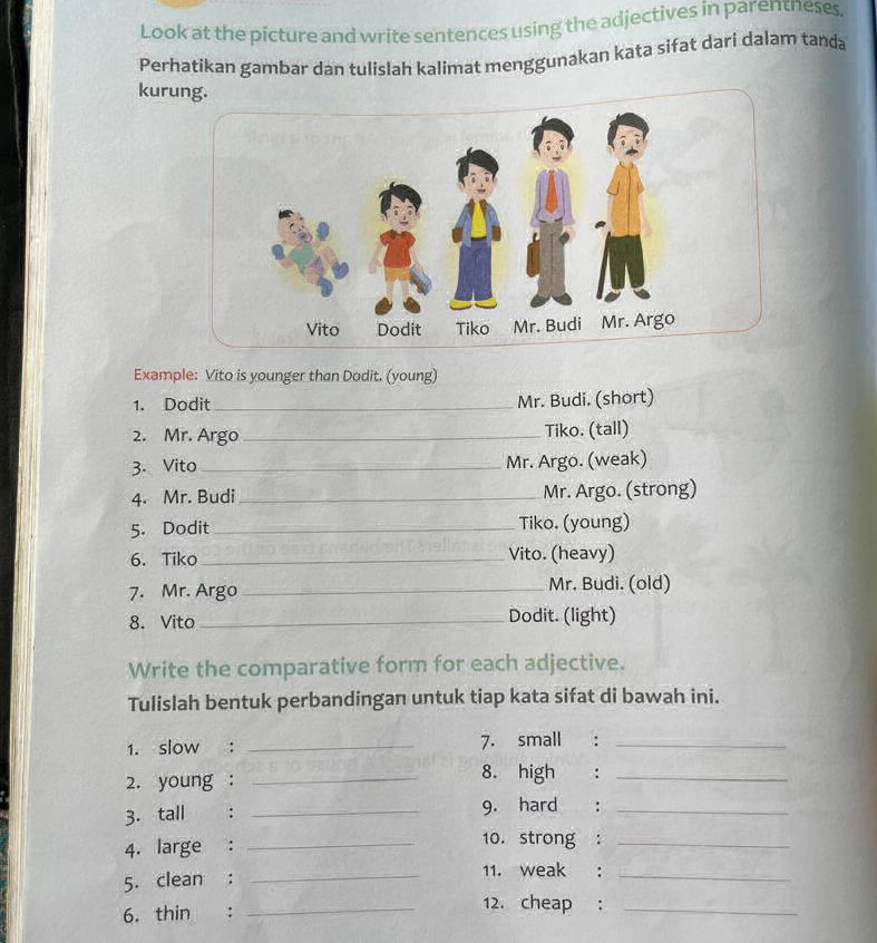 Look at the picture and write sentences | StudyX