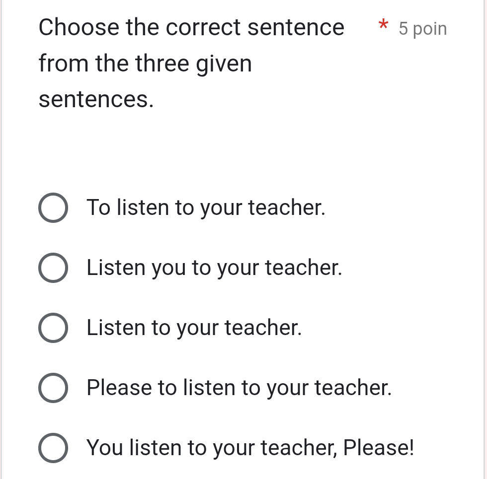 Choose the correct sentence from the three | StudyX