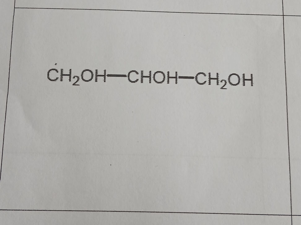 Identify the structure of CH2OH-CHOH-CH2OH | StudyX