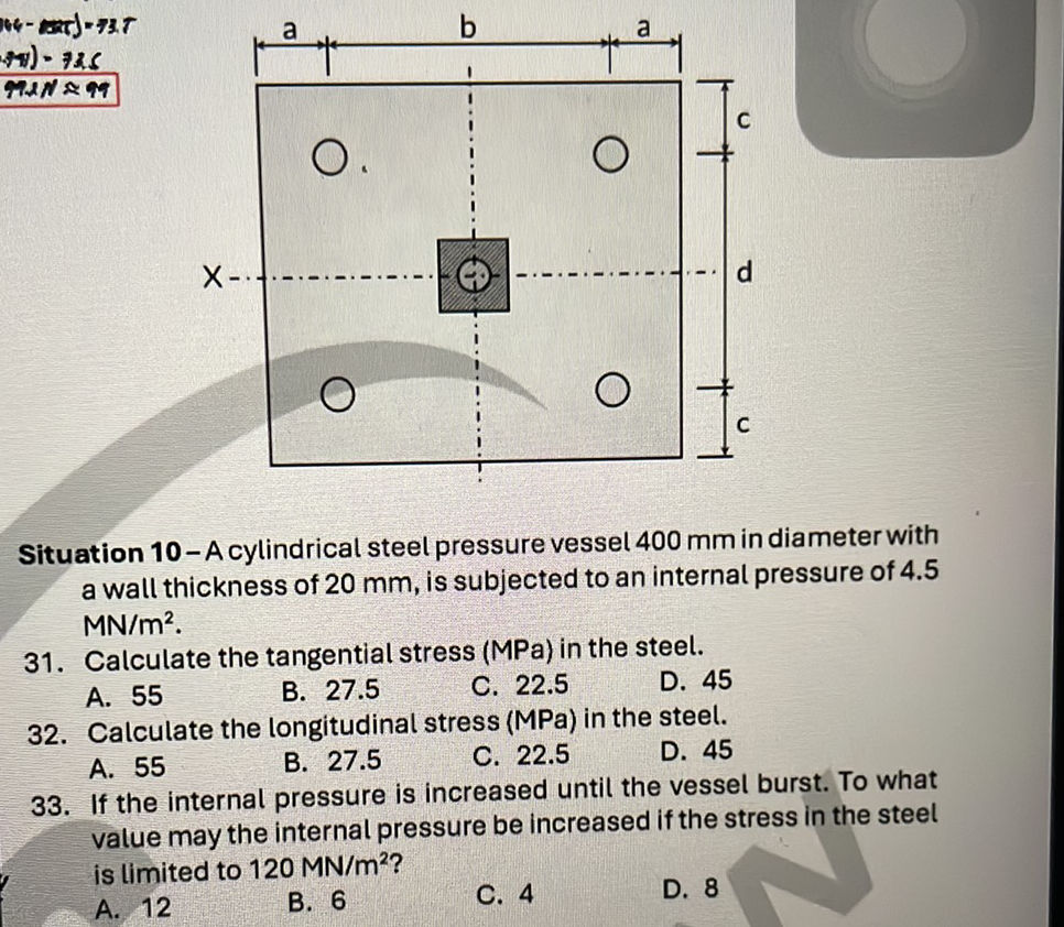 Situation 10 - A cylindrical steel pressure | StudyX