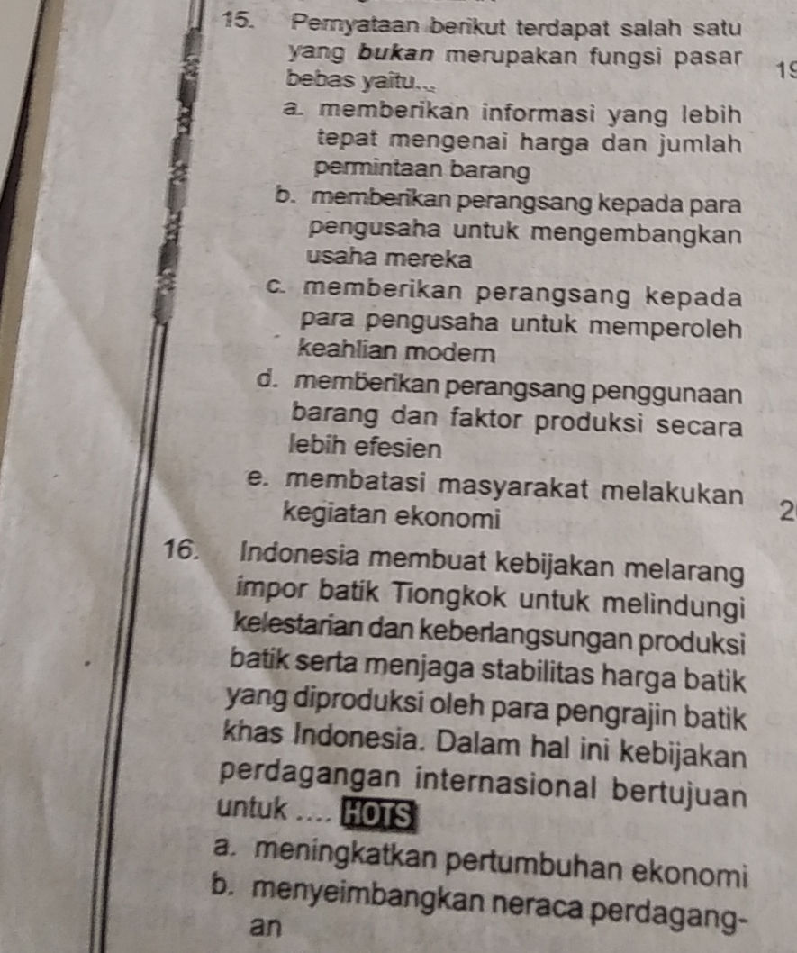 15. Pernyataan berikut terdapat salah satu | StudyX