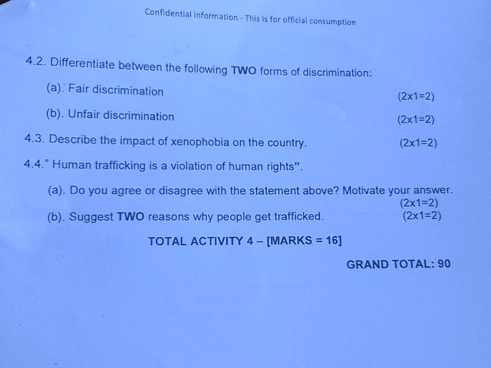 4.2. Differentiate between the following TWO | StudyX