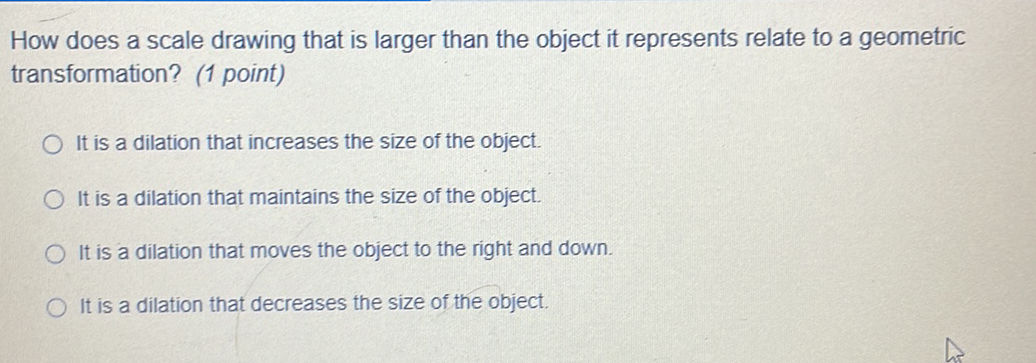 How does a scale drawing that is larger than | StudyX