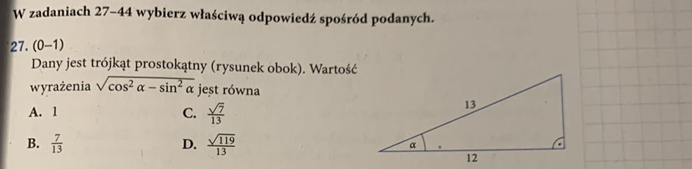Dany jest trójkąt prostokątny (rysunek | StudyX
