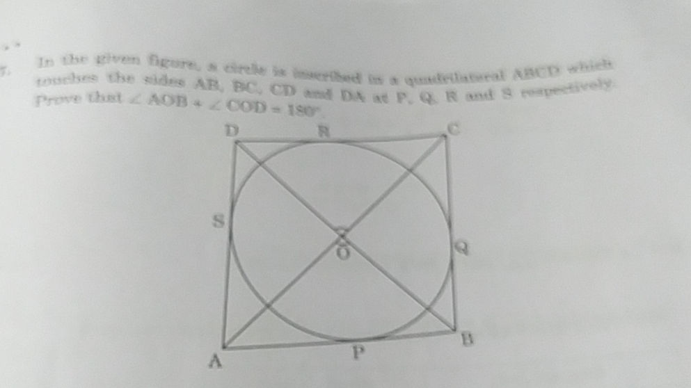 In the given figure, a circle is inscribed | StudyX
