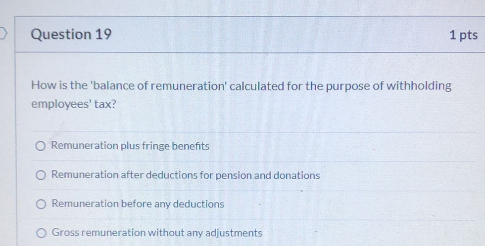 How is the 'balance of remuneration' | StudyX
