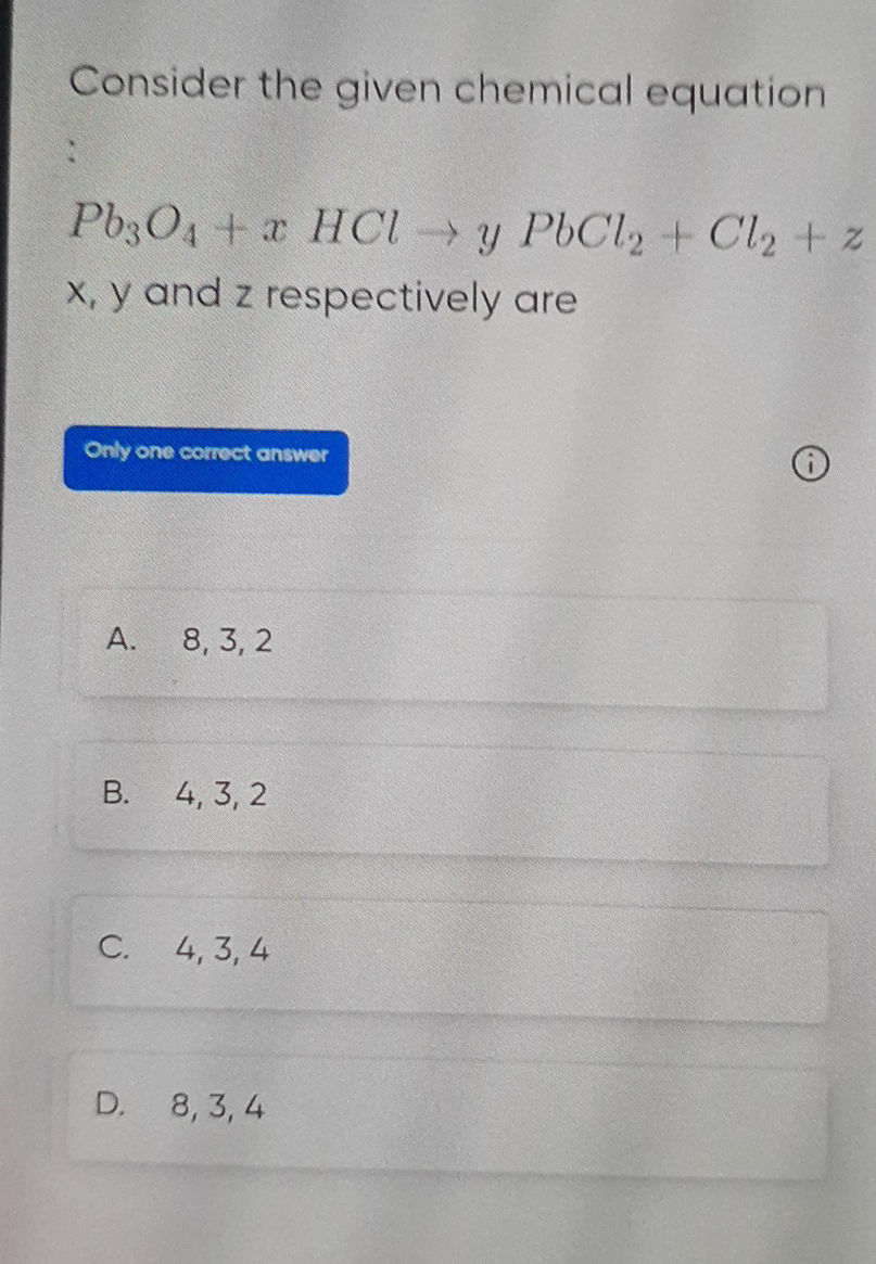 Consider the given chemical equation: | StudyX