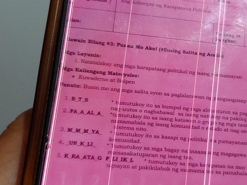 Gawain Bilang #3: Punan Mo Ako! (#Susing | StudyX