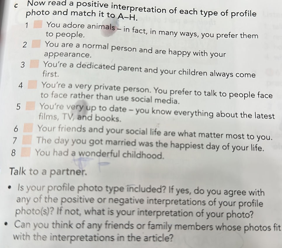 Now read a positive interpretation of each | StudyX