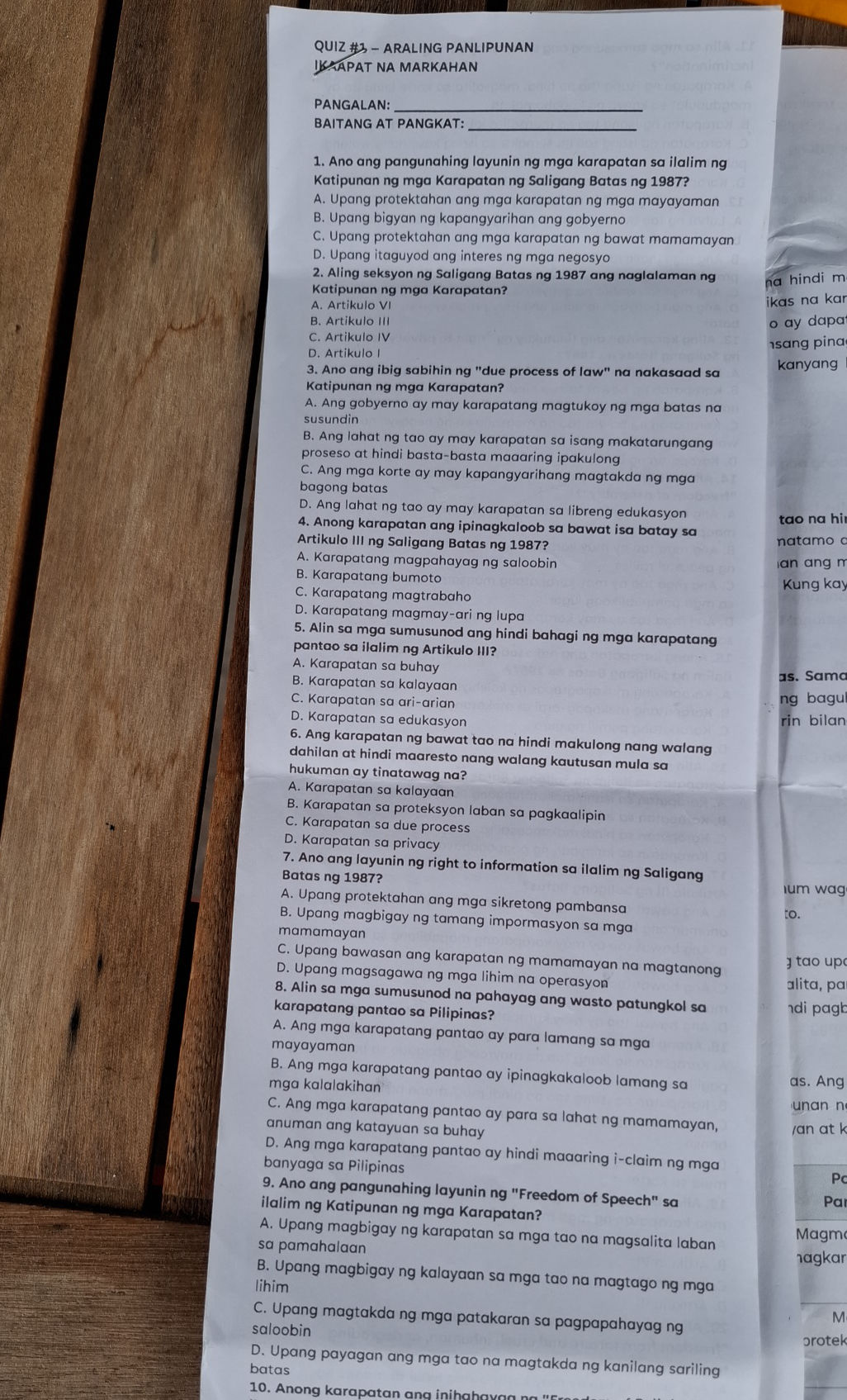 1. Ano ang pangunahing layunin ng mga | StudyX