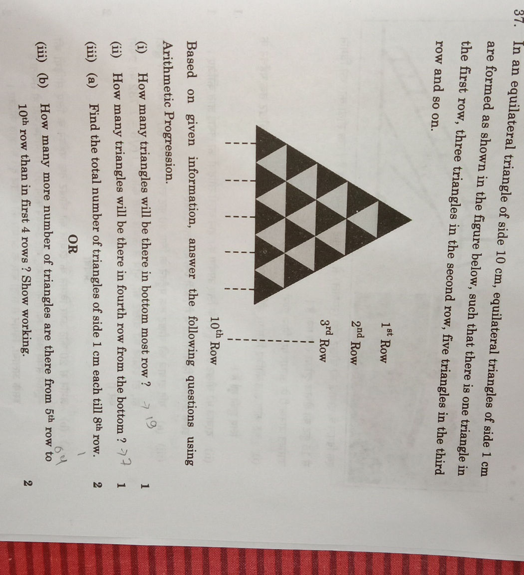 37. In an equilateral triangle of side 10 | StudyX