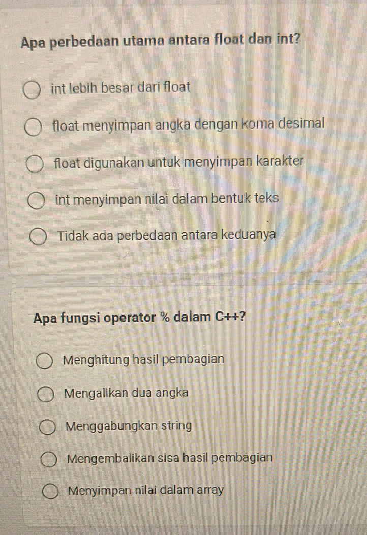 Apa perbedaan utama antara float dan int? | StudyX