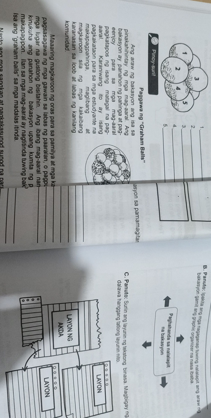 Paggawa ng "Graham Balls" 1. 2. 3. 4. 5. | StudyX