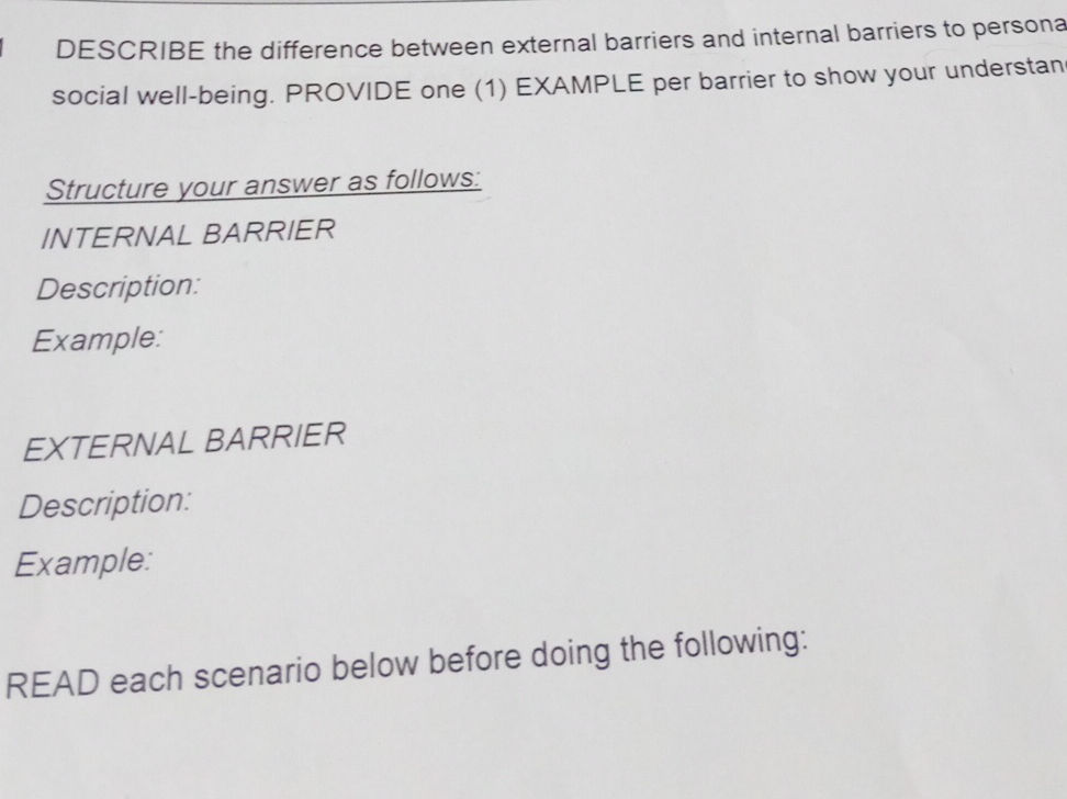 DESCRIBE the difference between external | StudyX