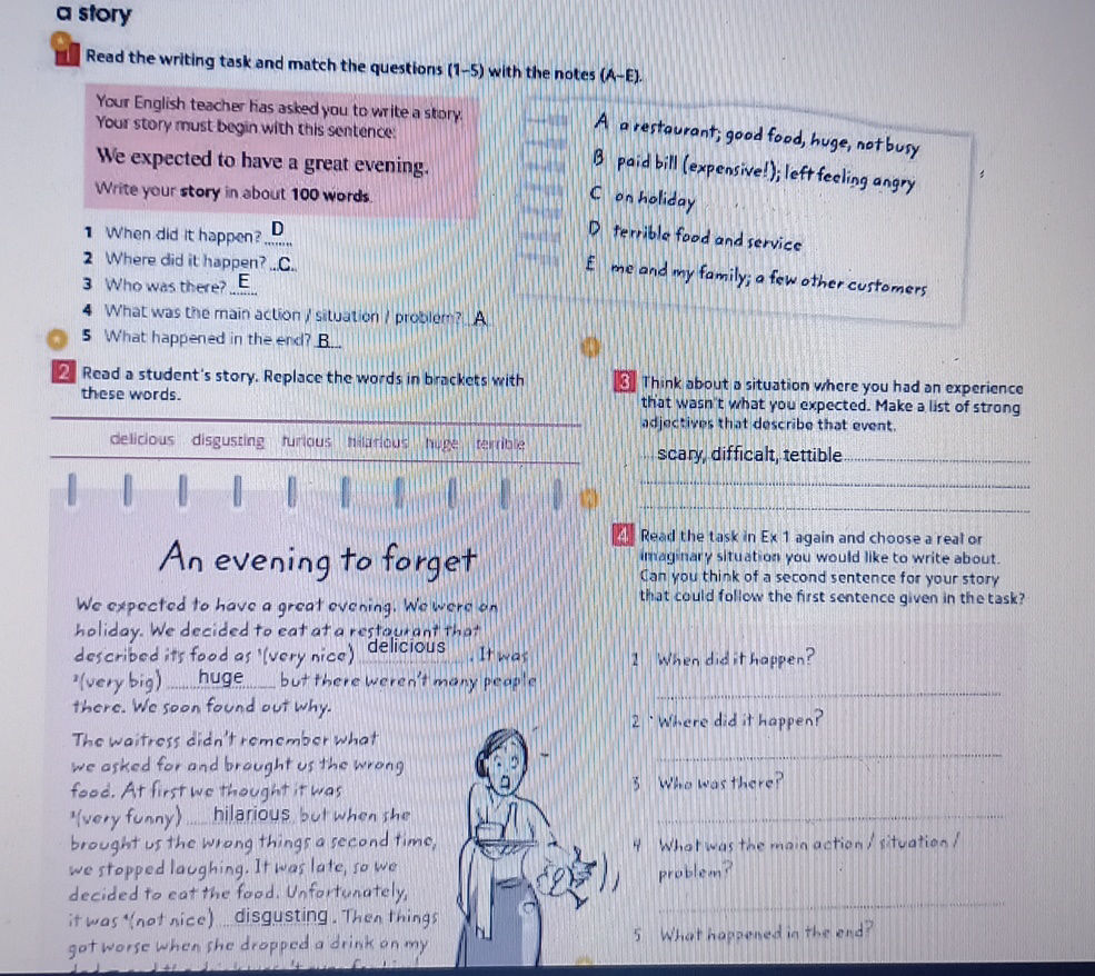 Read the writing task and match the | StudyX