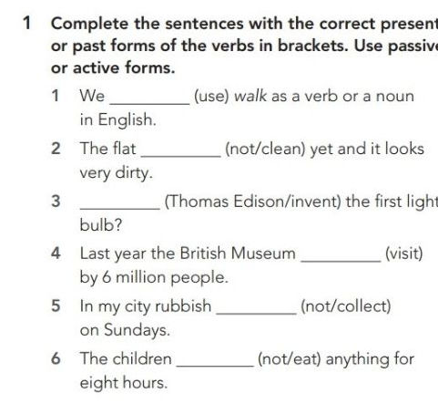 Complete the sentences with the correct | StudyX