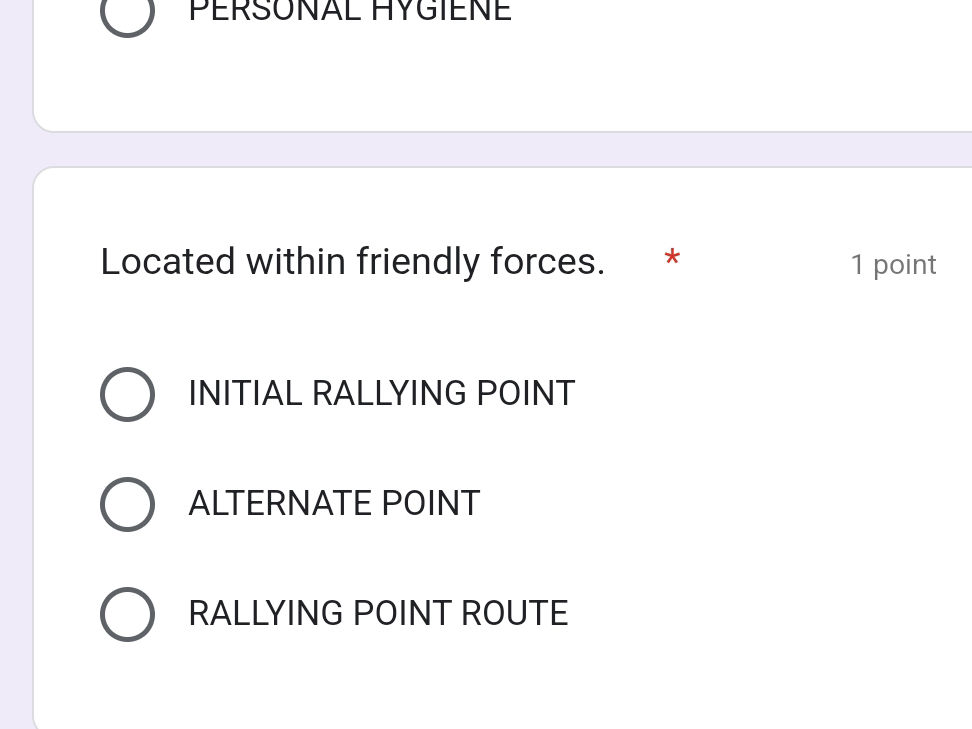 Located within friendly forces. INITIAL | StudyX